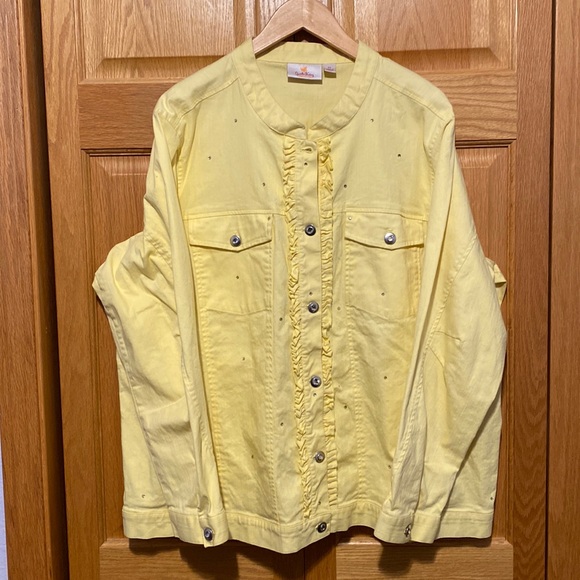 Quacker Factory | Jackets & Coats | Quaker Factory Bright Yellow Denim ...